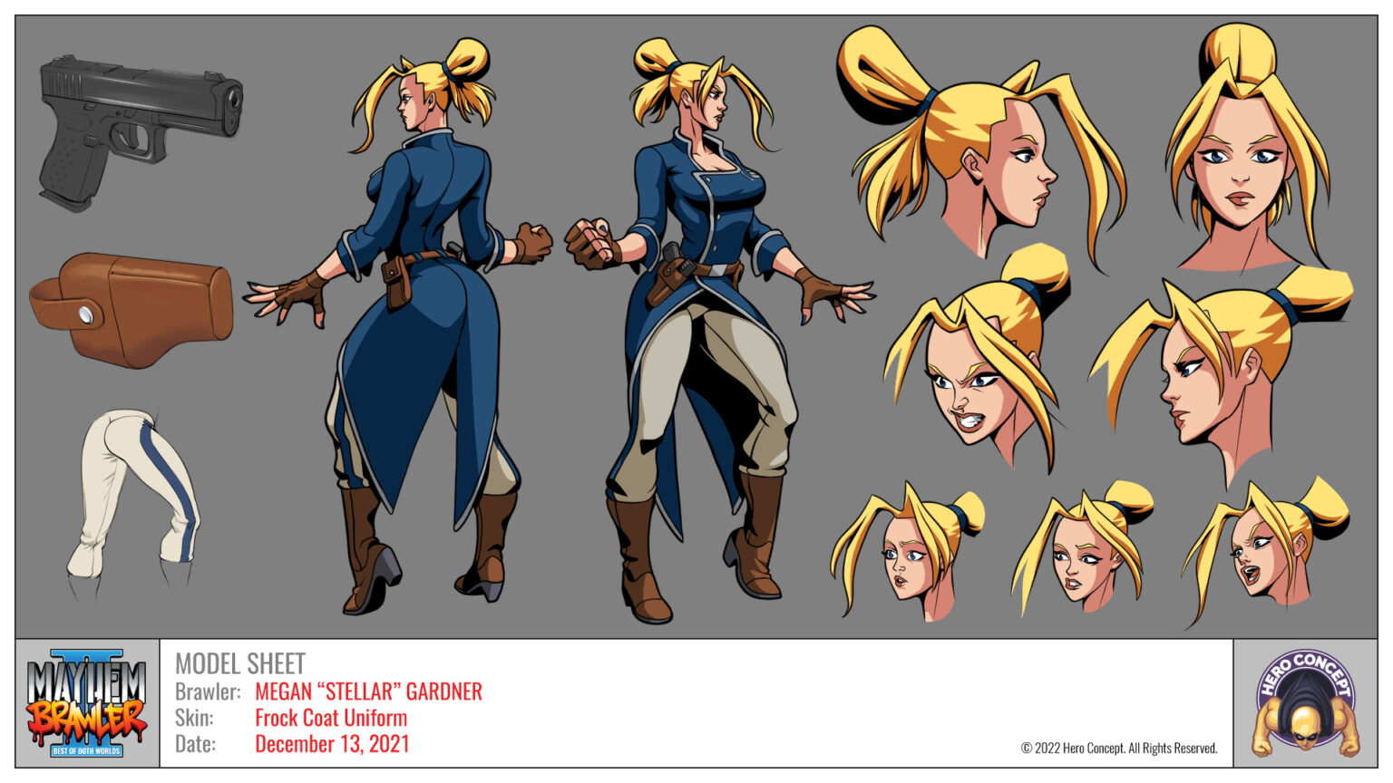 Mayhem Brawler II Developer Diary 2: Stat Blocks & Combos - Hero Concept