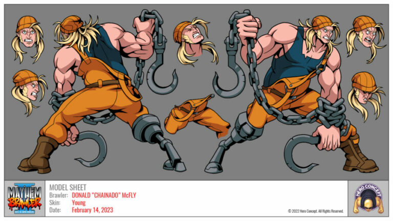 Model Sheet - Boss - Chainado - Hero Concept